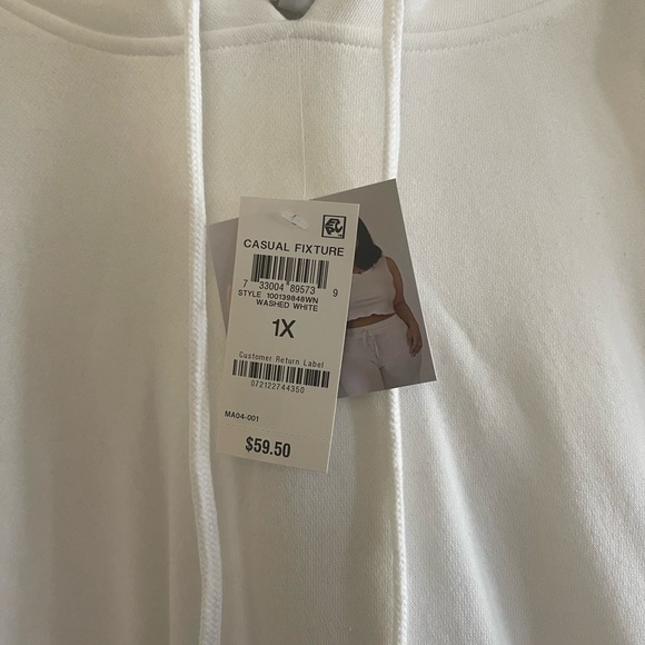 Jenni | Tops | New With Tags White Sweat Shirt With Vertical Seams At ...